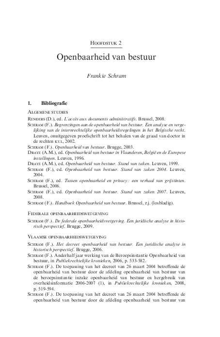 (PDF) Openbaarheid van bestuur