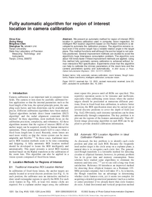 (PDF) Fully automatic algorithm for region of interest location in ...