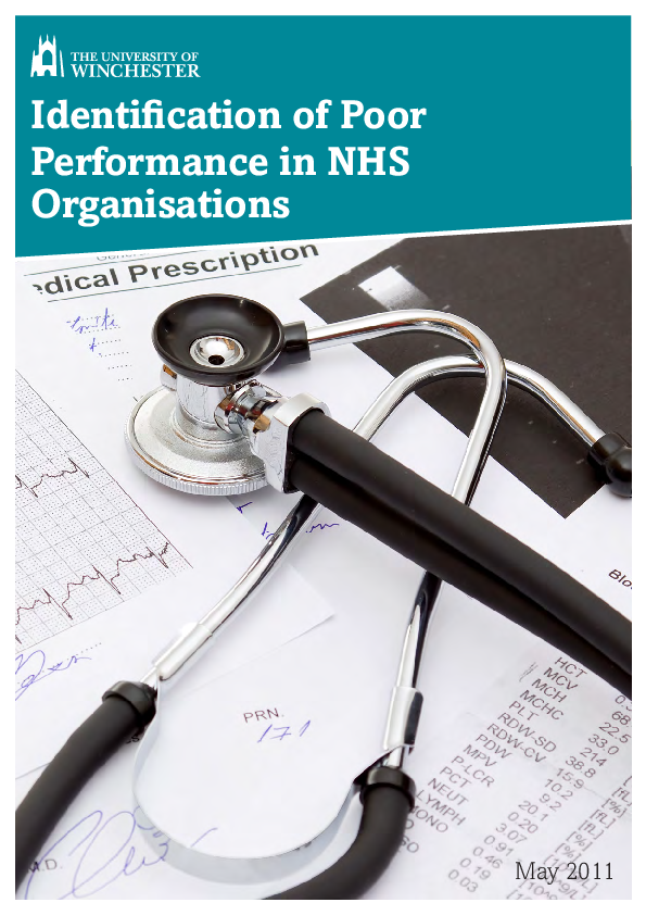 (PDF) Identification of poor performance among doctors in NHS organisations