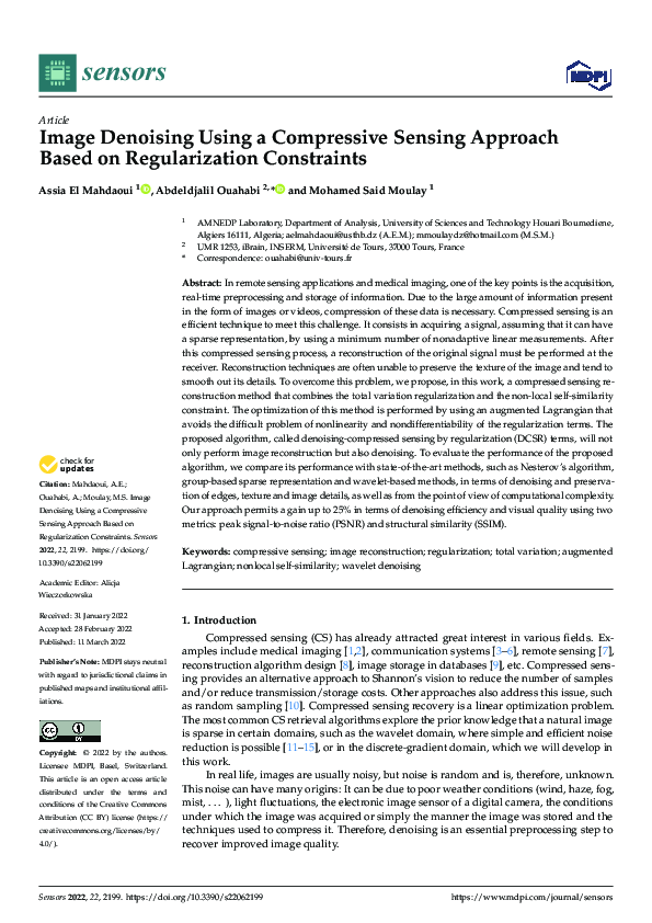 Pdf Image Denoising Using A Compressive Sensing Approach Based On