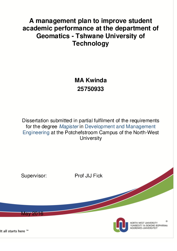 (PDF) A management plan to improve student academic performance at the ...
