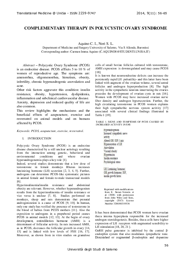 (PDF) Complementary Therapy in Polycystic Ovary Syndrome