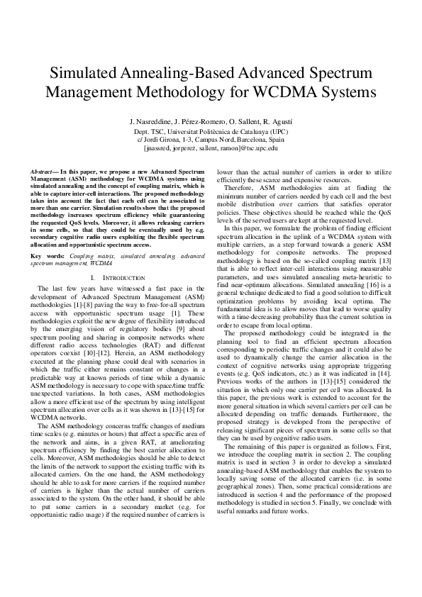 (PDF) Simulated Annealing-Based Advanced Spectrum Management ...