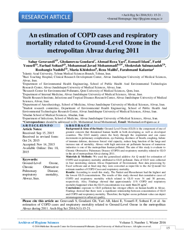(PDF) An estimation of COPD cases and respiratory mortality related to ...