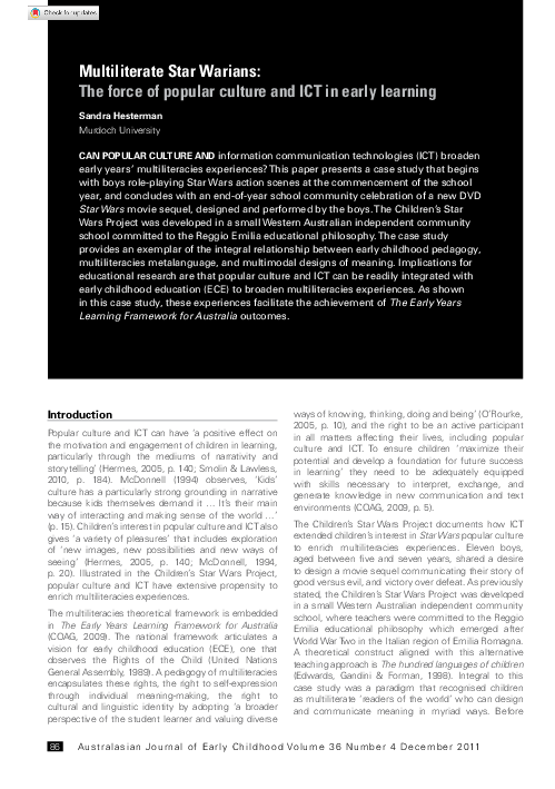 (PDF) Multiliterate Star Warians: The Force of Popular Culture and ICT ...
