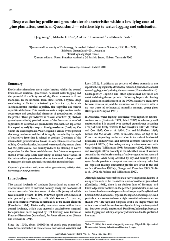 (PDF) Deep weathering profile and groundwater characteristics within a ...