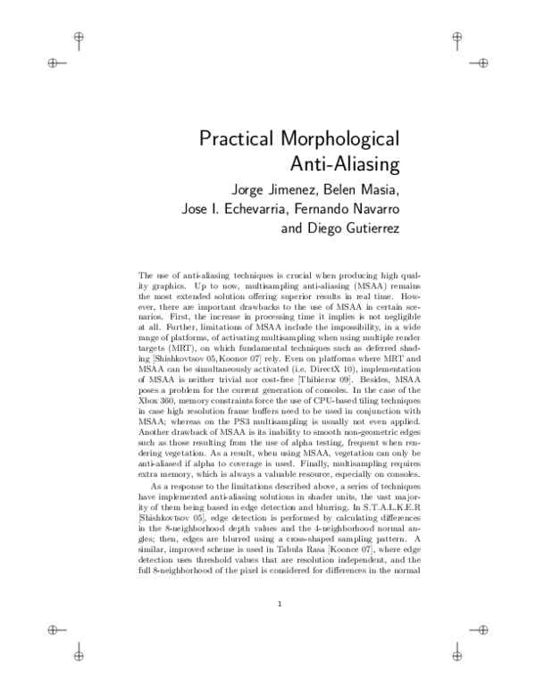 (PDF) Practical Morphological Antialiasing