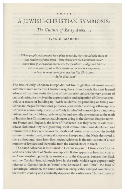 (PDF) Ivan G. Marcus, “A Jewish-Christian Symbiosis: The Culture of ...