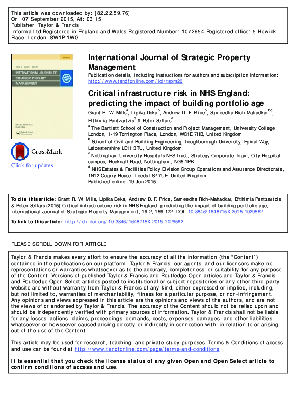 (PDF) Critical infrastructure risk in NHS England: predicting the ...