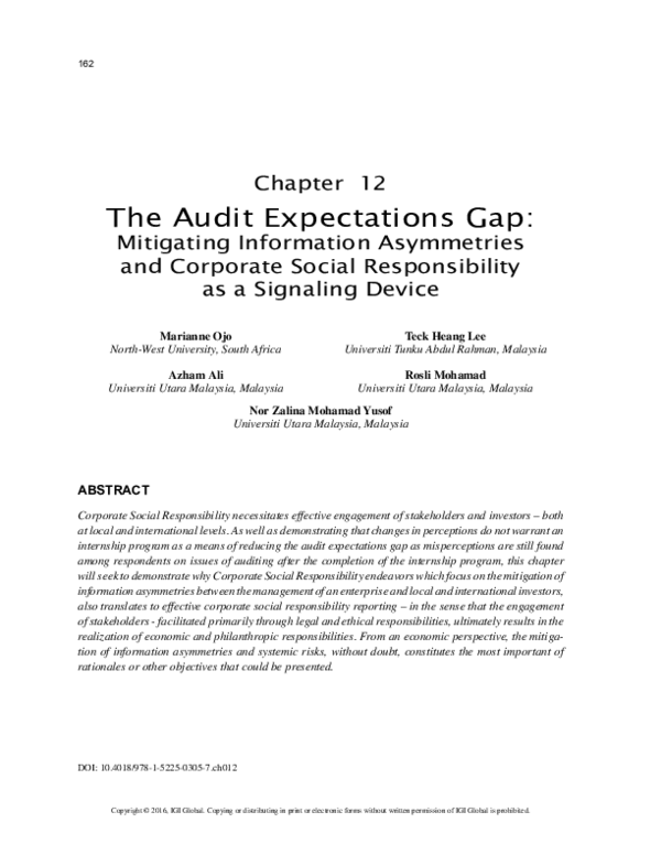 (PDF) The Audit Expectations Gap