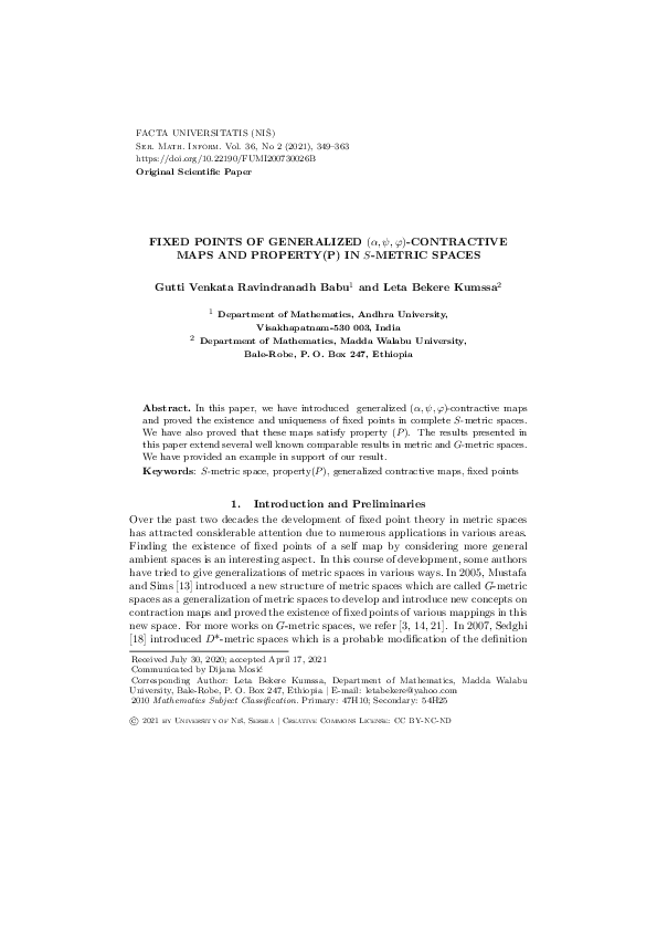 (PDF) Fixed Points of Generalized (Alpha, Psi,Phi)-Contractive Maps and ...