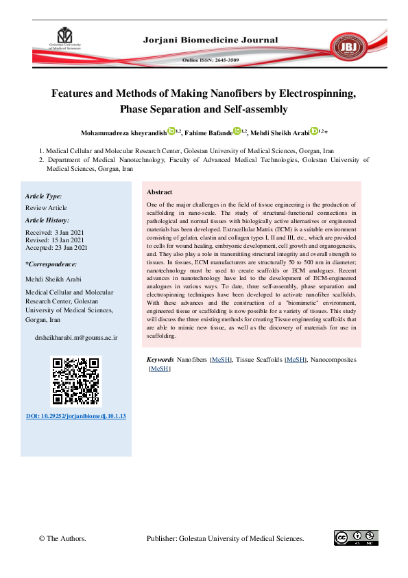 (PDF) Features and Methods of Making Nanofibers by Electrospinning ...