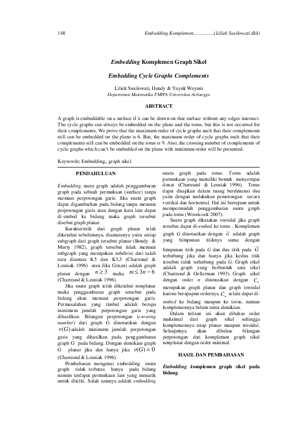 (PDF) Embedding Cycle Graphs Complements