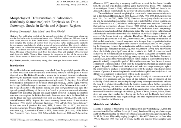 (PDF) Morphological Differentiation of Salmonines (Subfamily Salmoninae ...