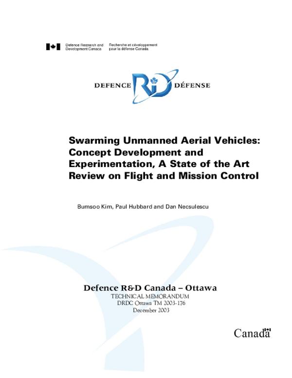 (PDF) Swarming Unmanned Aerial Vehicles: Concept Development and ...