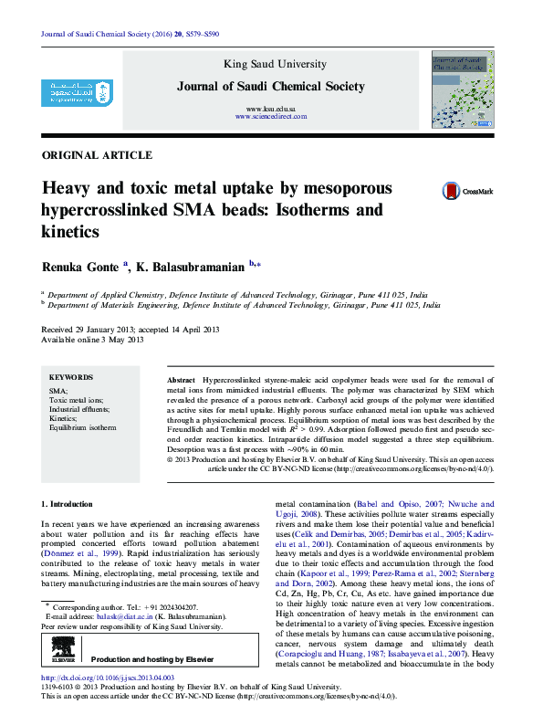 (PDF) Heavy and toxic metal uptake by mesoporous hypercrosslinked SMA ...