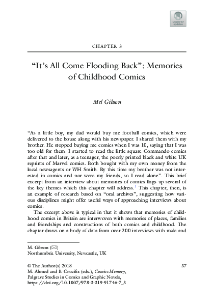 (PDF) “It’s All Come Flooding Back”: Memories of Childhood Comics