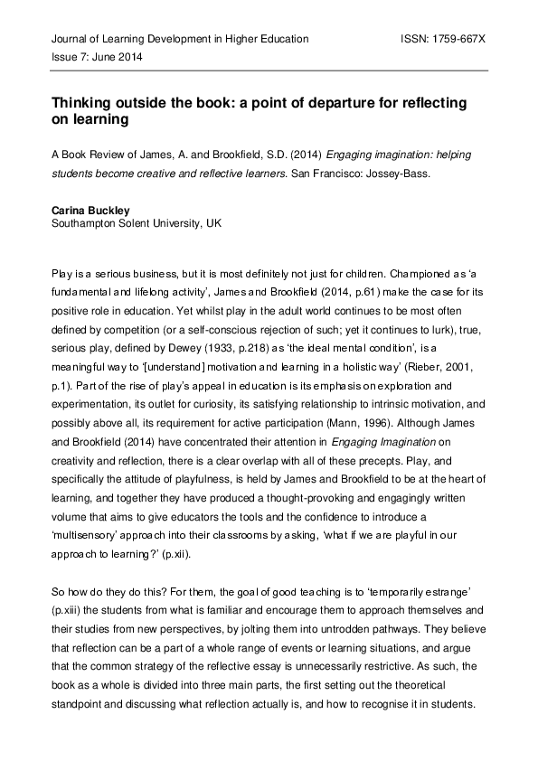 (PDF) Journal of Learning Development in Higher Education Thinking ...