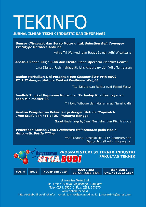 Pdf Analisa Pengukuran Beban Kerja Dengan Metode Stopwatch Time Study