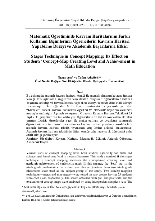 (PDF) Stages technique in concept mapping: Its effect on students' concept-map creating level ...