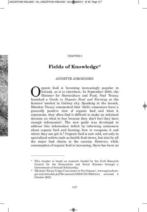 (PDF) Fields of knowledge