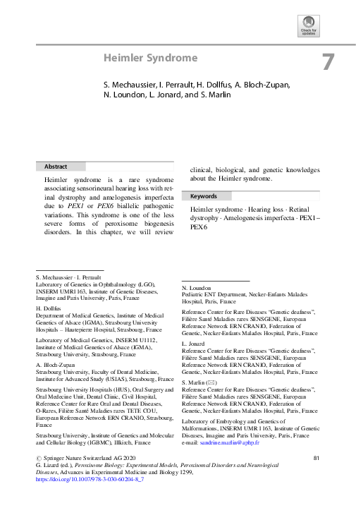 (PDF) Heimler Syndrome