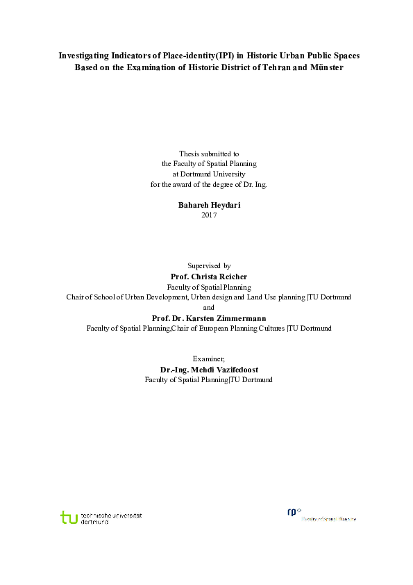 (PDF) Investigating indicators of place-identity(IPI) in historic urban ...