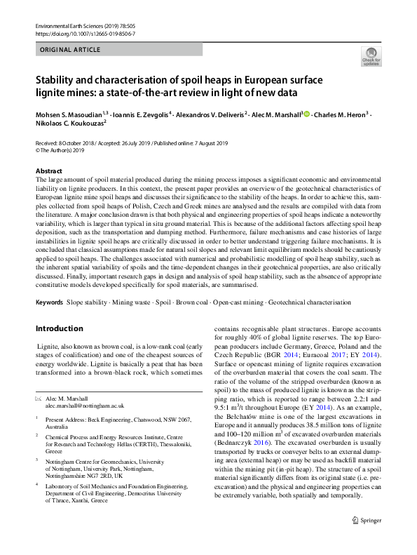 (PDF) Coal, Coal Mines and Spoil Heaps