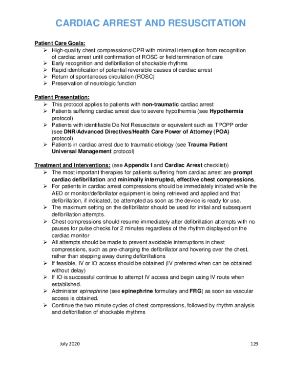 (PDF) Cardiac Arrest Resuscitation