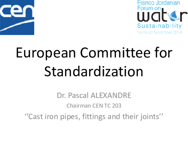 (PDF) European Committee for Standardization