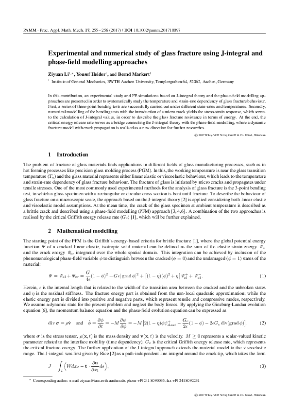 (PDF) Experimental and numerical study of glass fracture using J ...