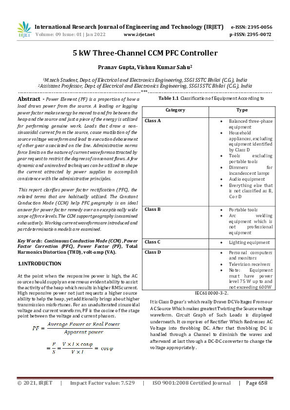 (PDF) 5 kW Three-Channel CCM PFC Controller