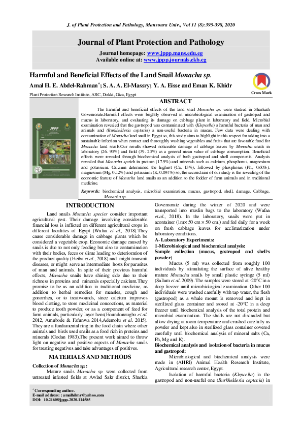 (PDF) Journal of Plant Protection and Pathology
