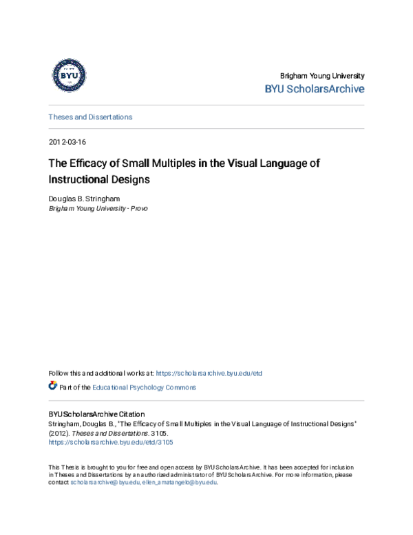 (PDF) The Efficacy of Small Multiples in the Visual Language of ...