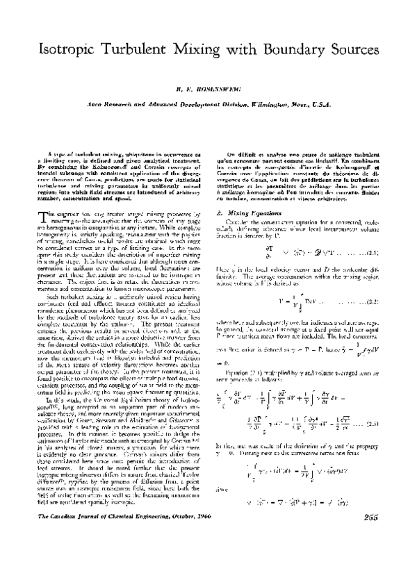 (PDF) Turbulent Mixing with Boundary Sources: An Analytical Approach