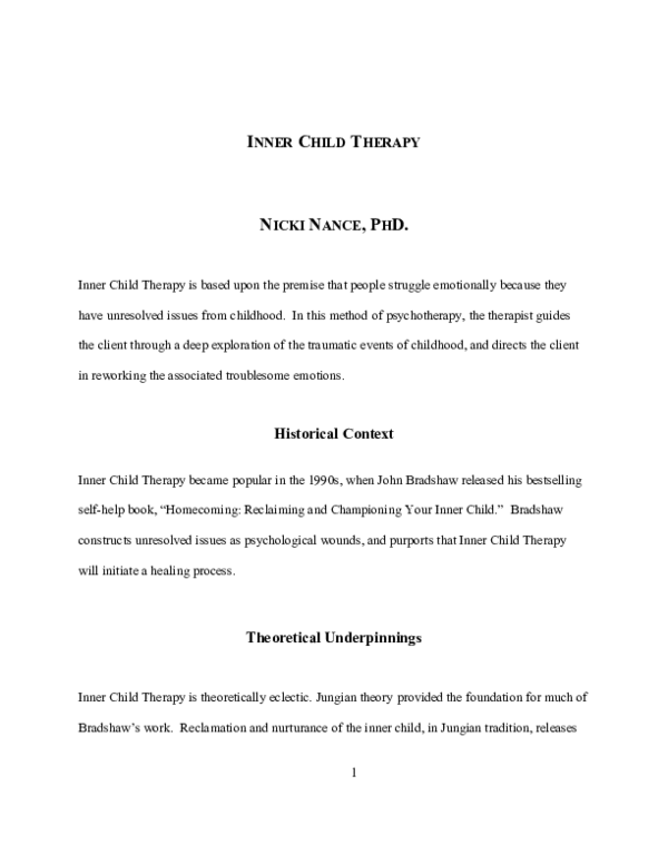 (DOC) Inner Child Therapy