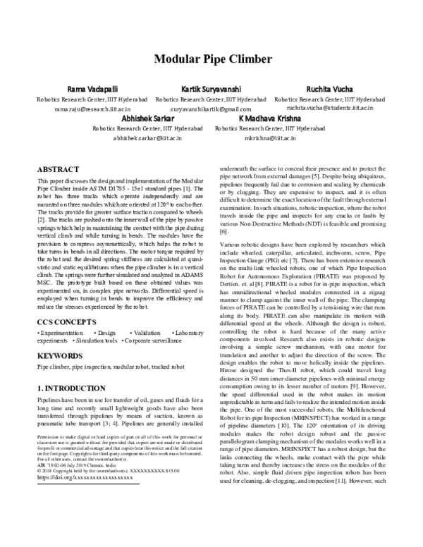 (PDF) Modular Pipe Climber