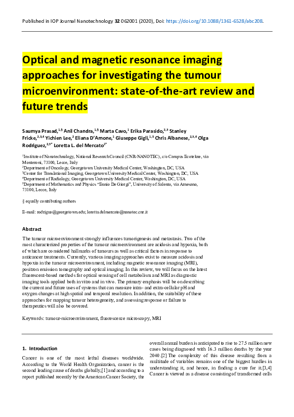 (PDF) Optical and magnetic resonance imaging approaches for ...