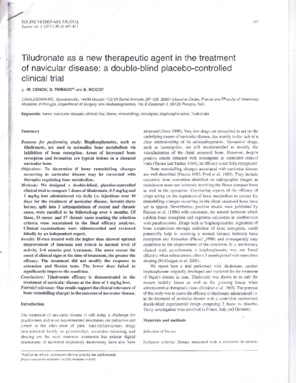 (PDF) Tiludronate as a new therapeutic agent in the treatment of ...