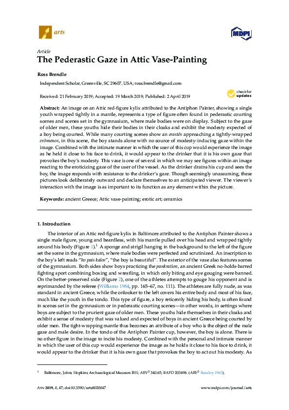 (PDF) The Pederastic Gaze in Attic Vase-Painting