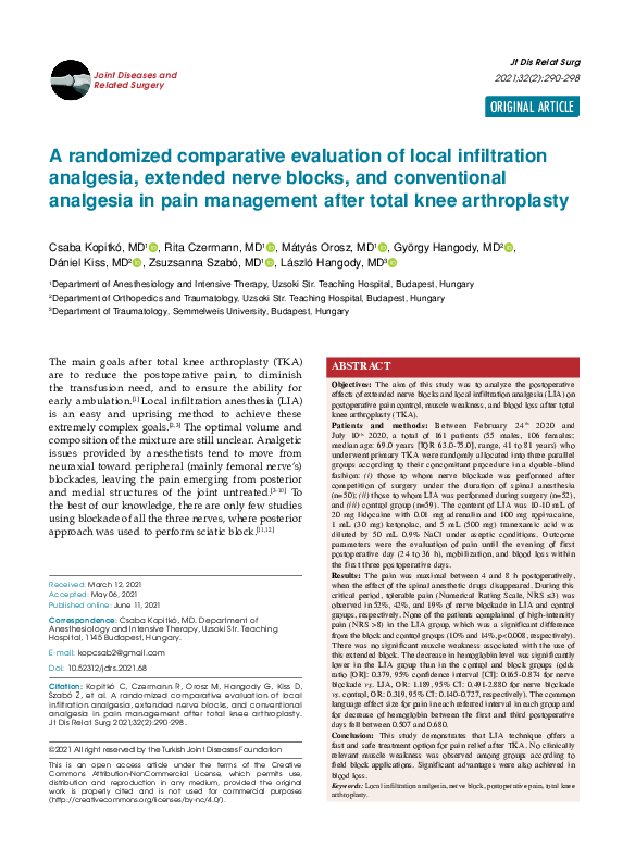 Pdf A Randomized Comparative Evaluation Of Local Infiltration