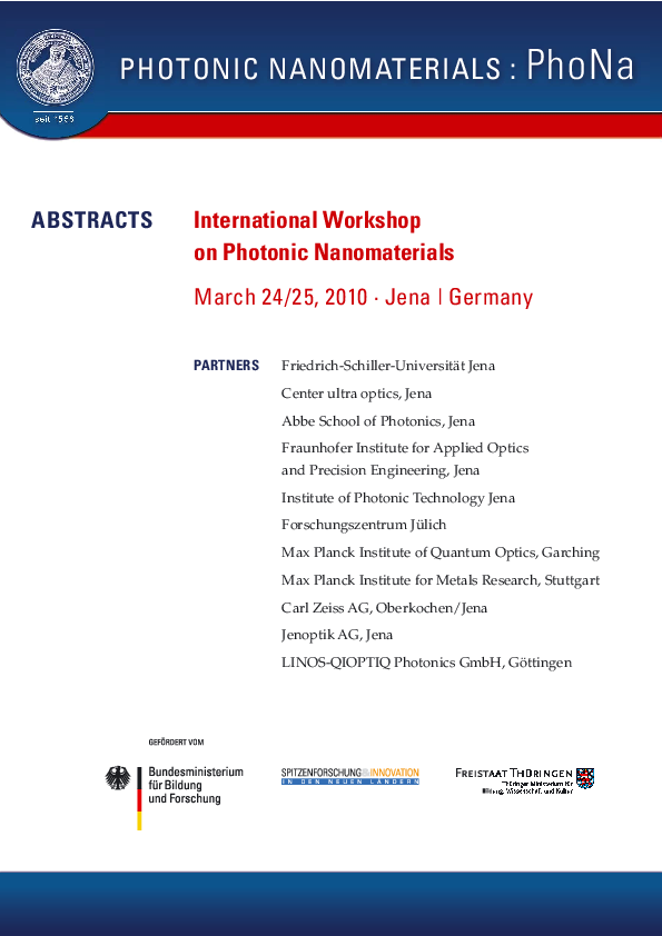 (PDF) PhoNa 2010 Photonic Nanomaterials