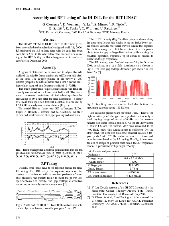 Assembly and RF Tuning of the IH-DTL for the HIT LINAC