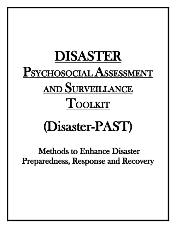 (PDF) Disaster Psychosocial Assessment and Surveillance Toolkit ...