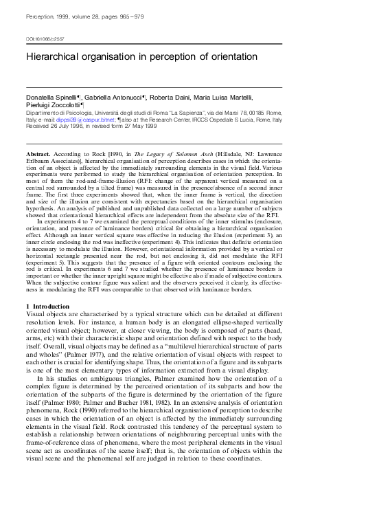 Frame-of-reference and hierarchical-organisation effects in the rod-and ...