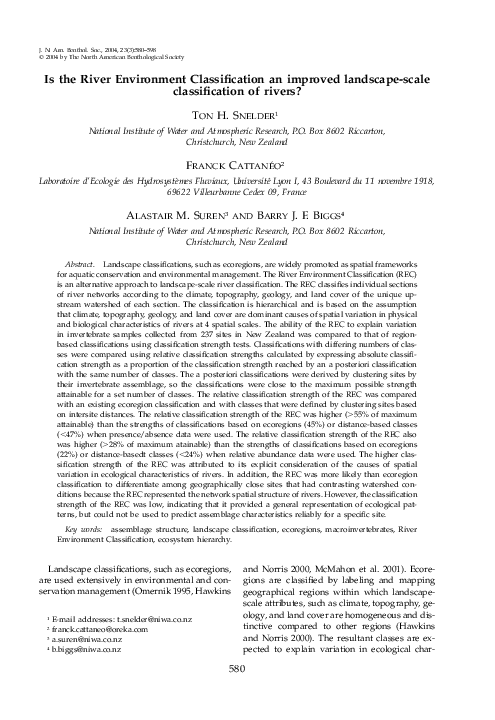 (PDF) Is the River Environment Classification an improved landscape ...