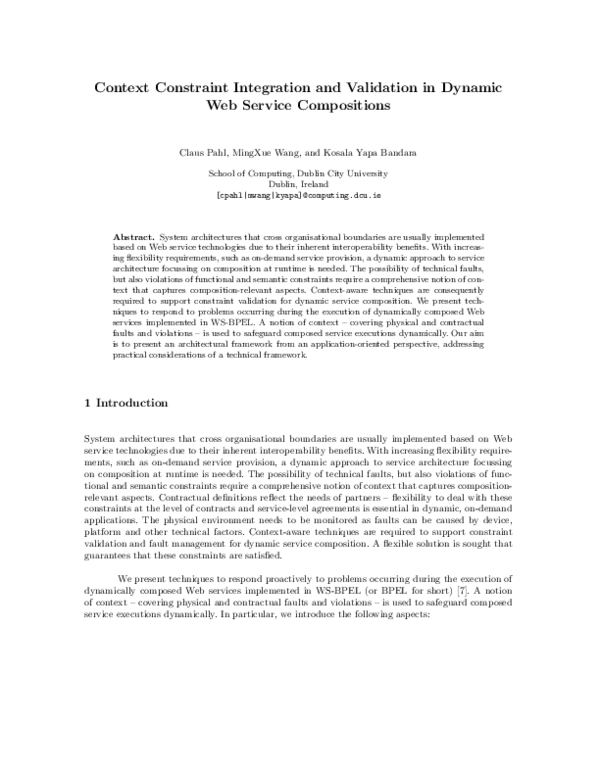 (PDF) Context constraint integration and validation in dynamic web ...