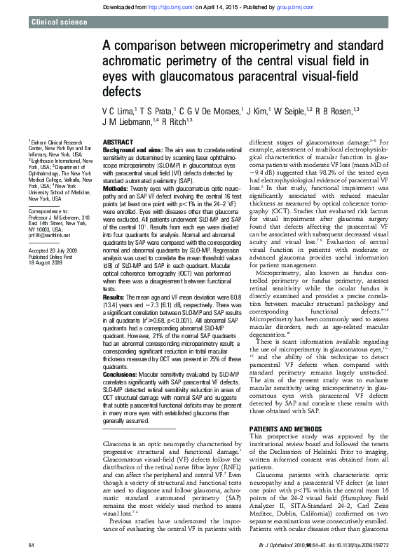 (PDF) A comparison between microperimetry and standard achromatic ...
