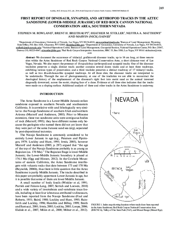 (PDF) First report of dinosaur, synapsid, and arthropod tracks in the ...