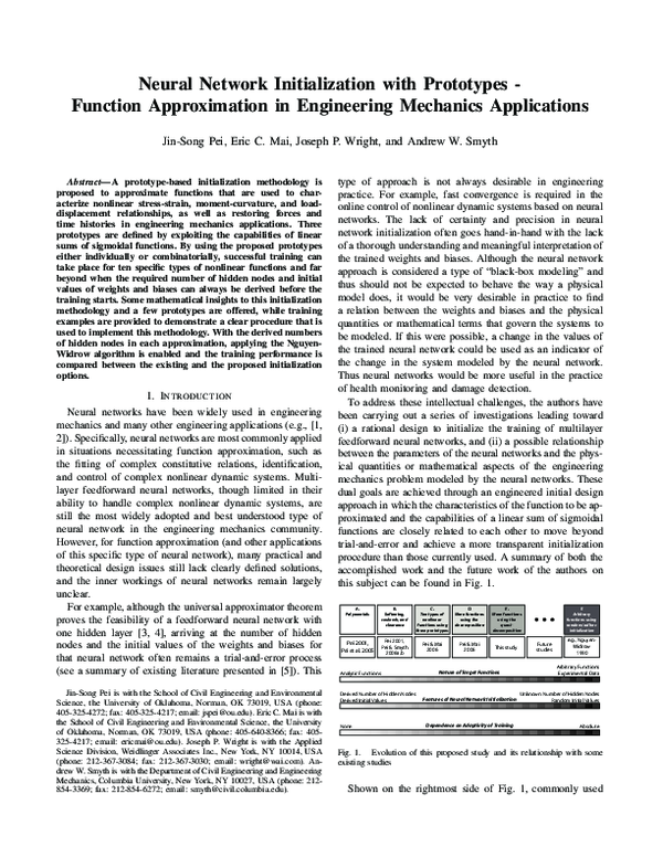 Pdf Neural Network Initialization With Prototypes Function Approximation In Engineering